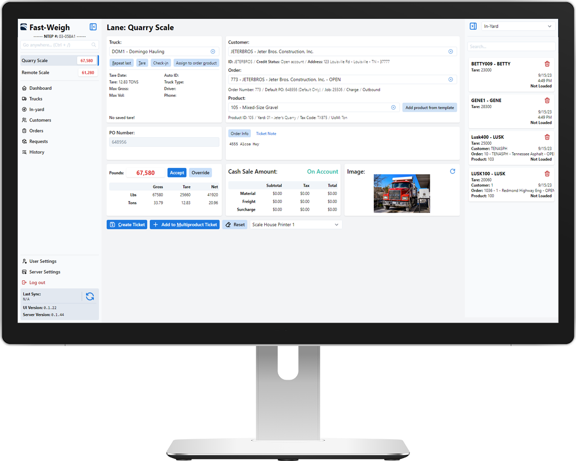 Desktop Scale Ticketing | Fast-Weigh